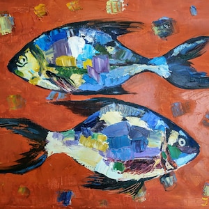 Fish Painting Fish Pictures Abstract Art Modern Art Fish Wall Art Pop ...