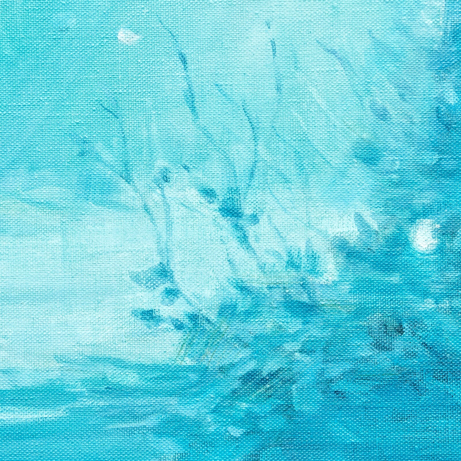 Original Blue Art Extra Large Oil Painting Winter Wall Art Interior ...