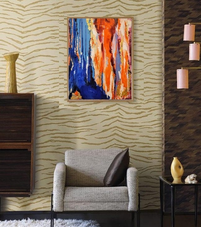 Abstract Gold Modern Art Gold Metallic Textured Oil Painting - Etsy