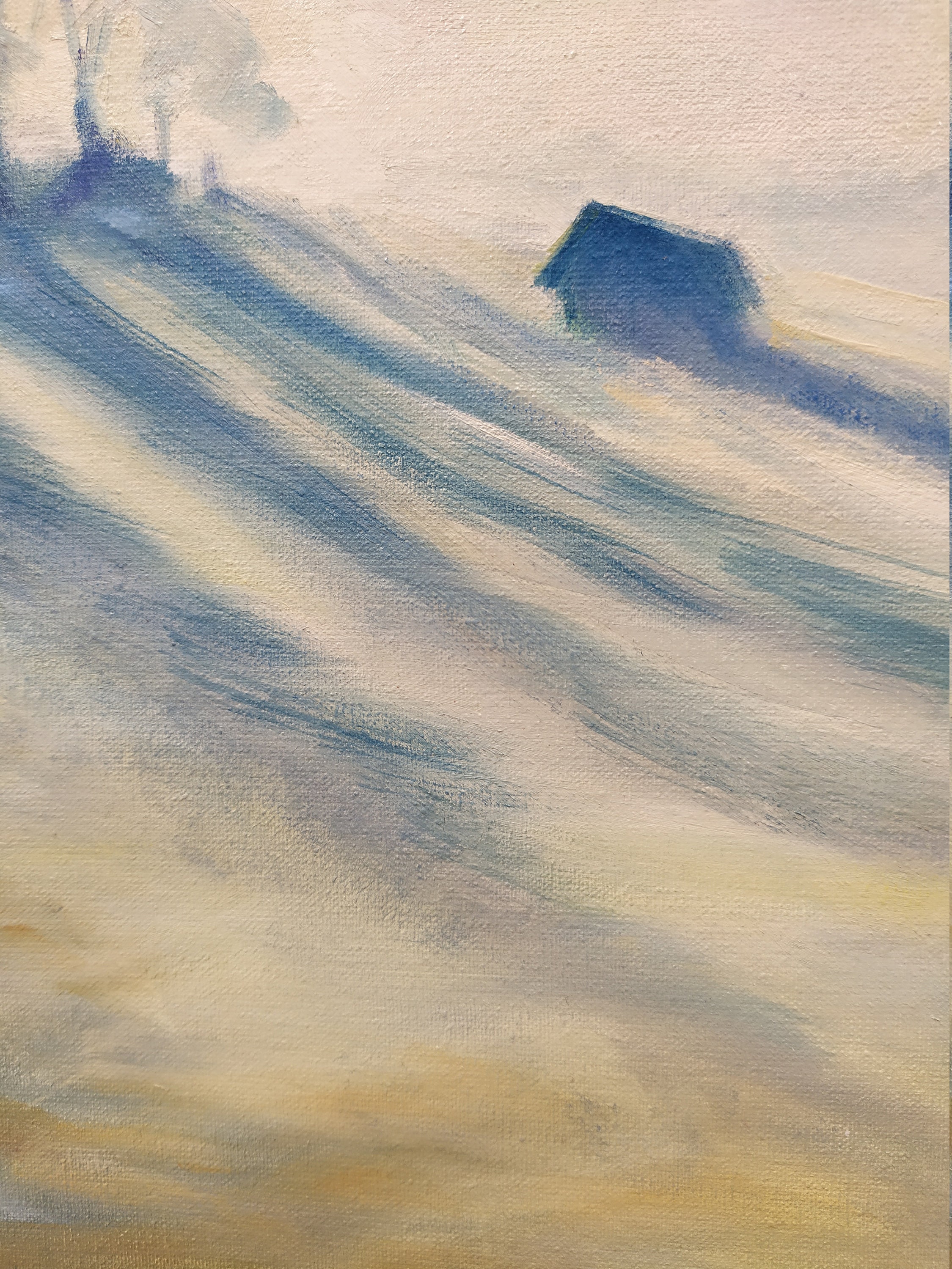 Morning Haze Art Original Oil Painting Minimalist Wall Art ...