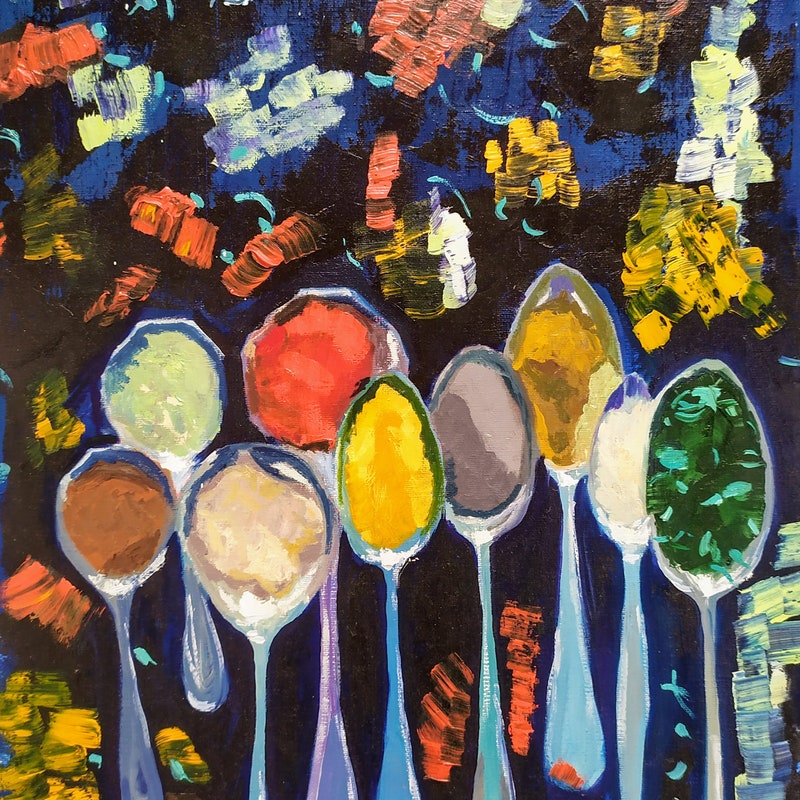 Colorful Kitchen Art - Etsy