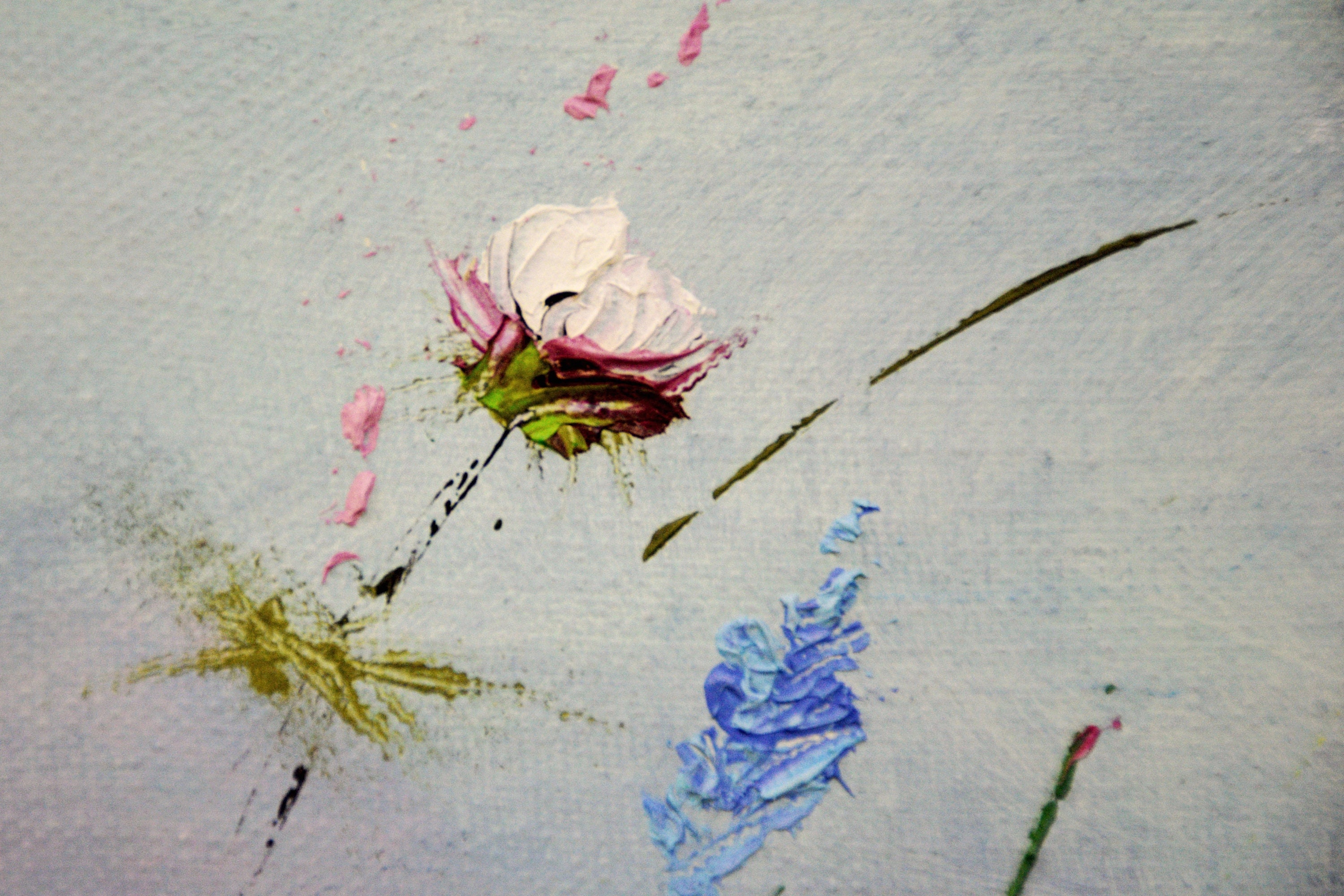 Meadow Flowers Art Abstract Wildflowers Painting Palette Knife - Etsy