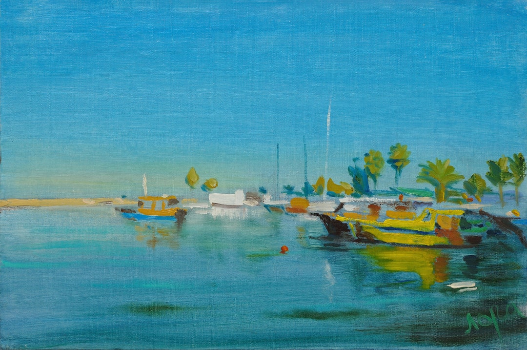 Crete Greece Oil Painting Original Painting Greece Art - Etsy