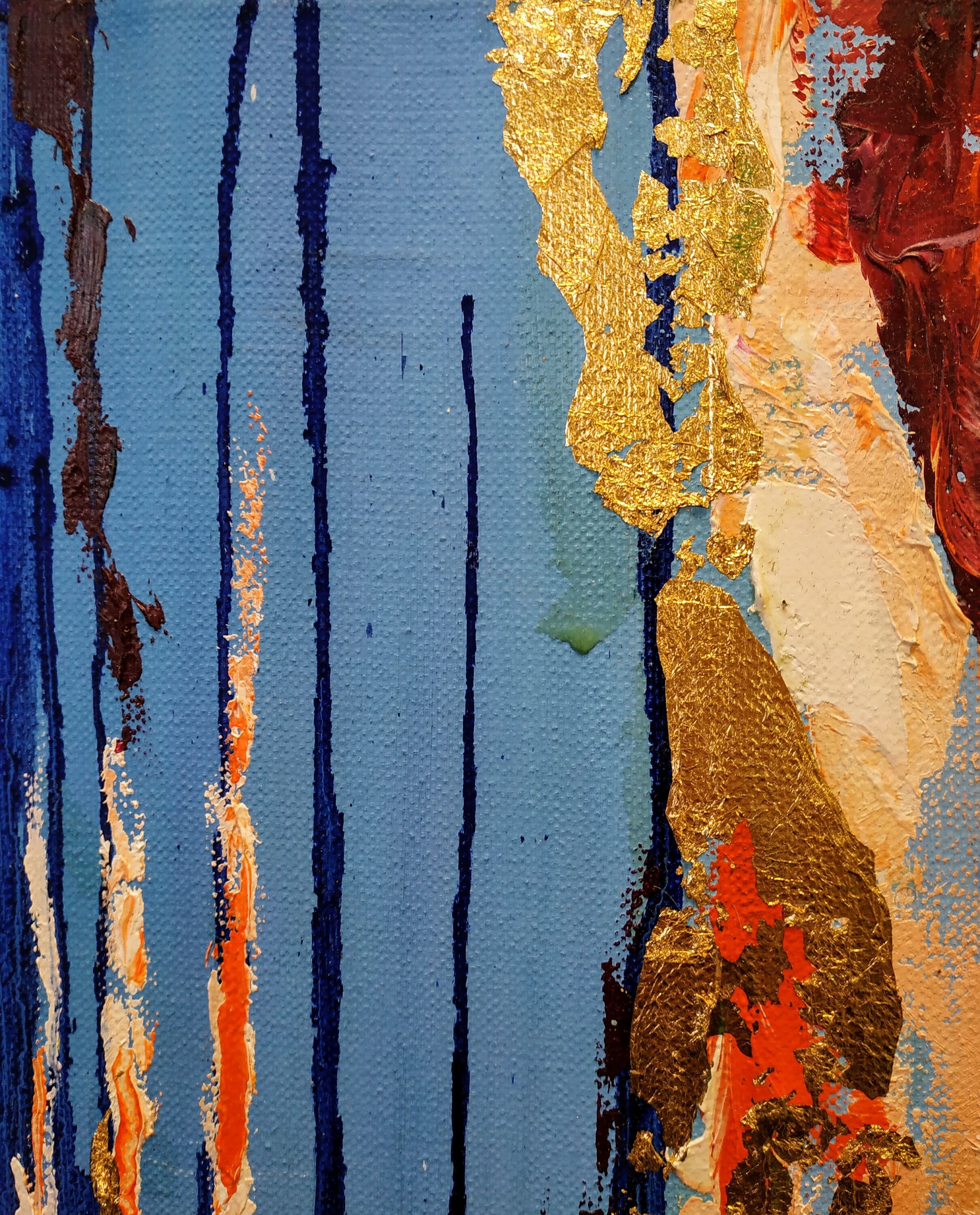 Abstract Gold Modern Art Gold Metallic Textured Oil Painting - Etsy