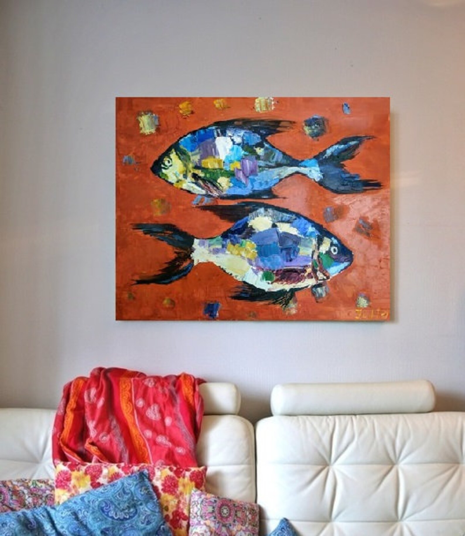 Fish Painting Fish Pictures Abstract Art Modern Art Fish Wall - Etsy