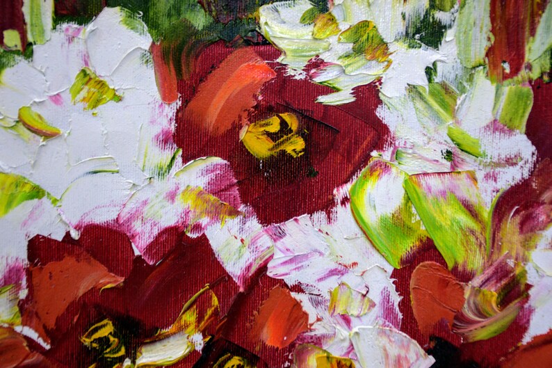Abstract Floral Still Life Oil Painting Flowers on Canvas - Etsy