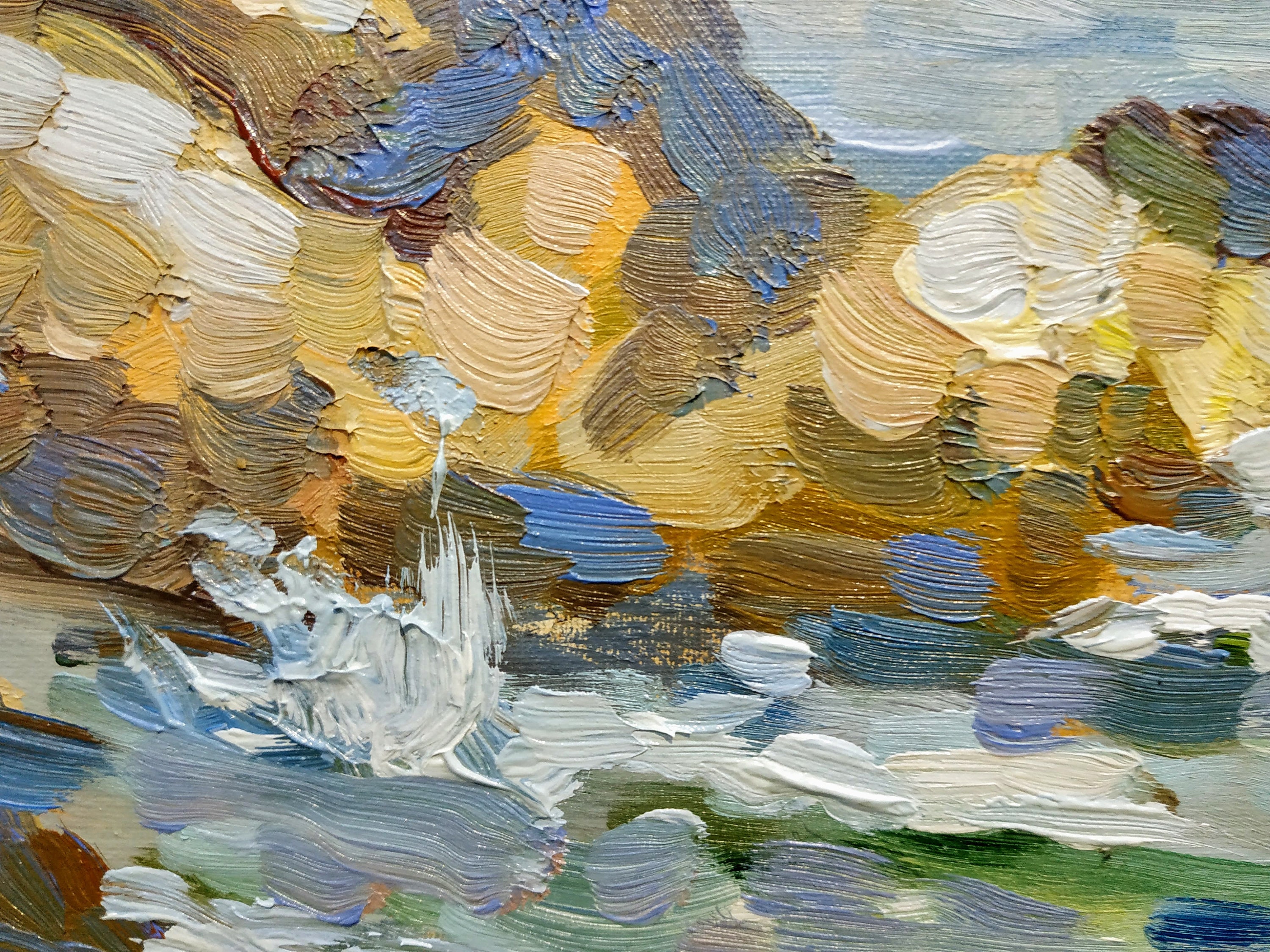 Coastal Art Paphos Coral Bay Cyprus Beach Art Original Art Oil - Etsy ...