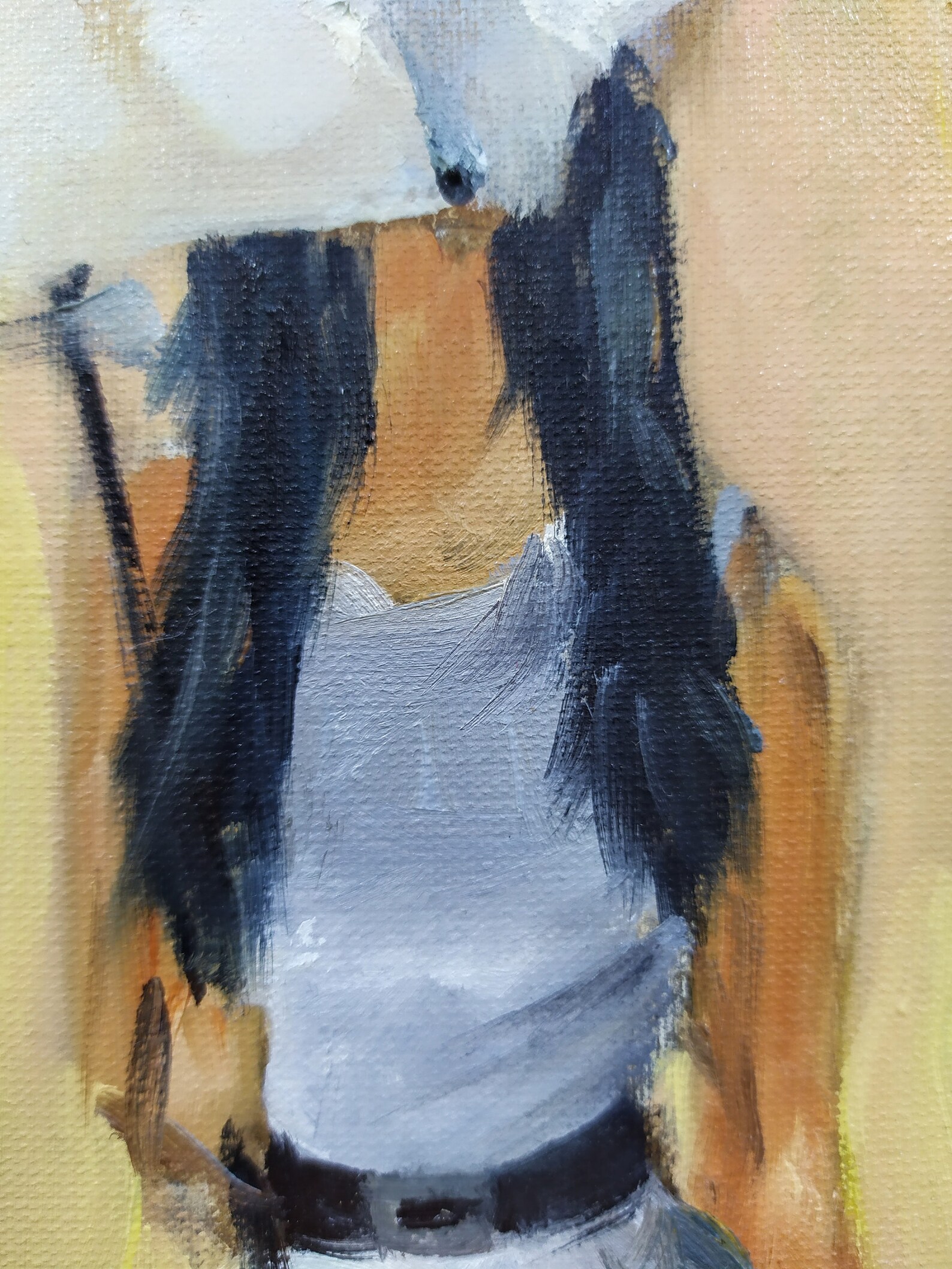 Abstract Female Figure Art Rain Art Original Modern Art Woman With ...