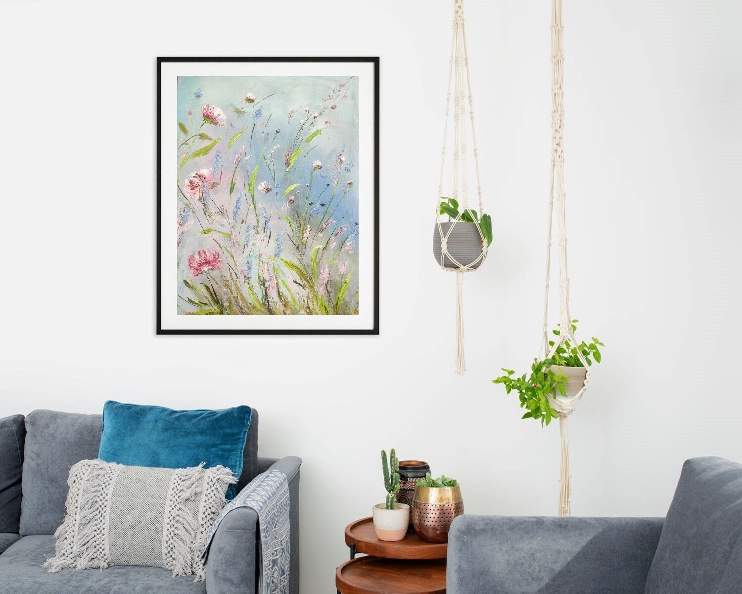 Meadow Flowers Art Abstract Wildflowers Painting Palette Knife - Etsy