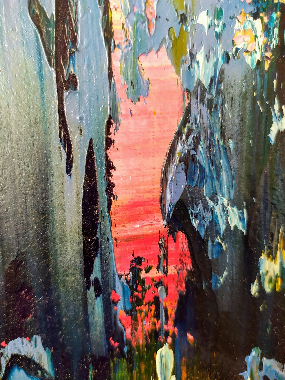 Impressionism Original Abstract Art Oil Painting Palette Knife - Etsy