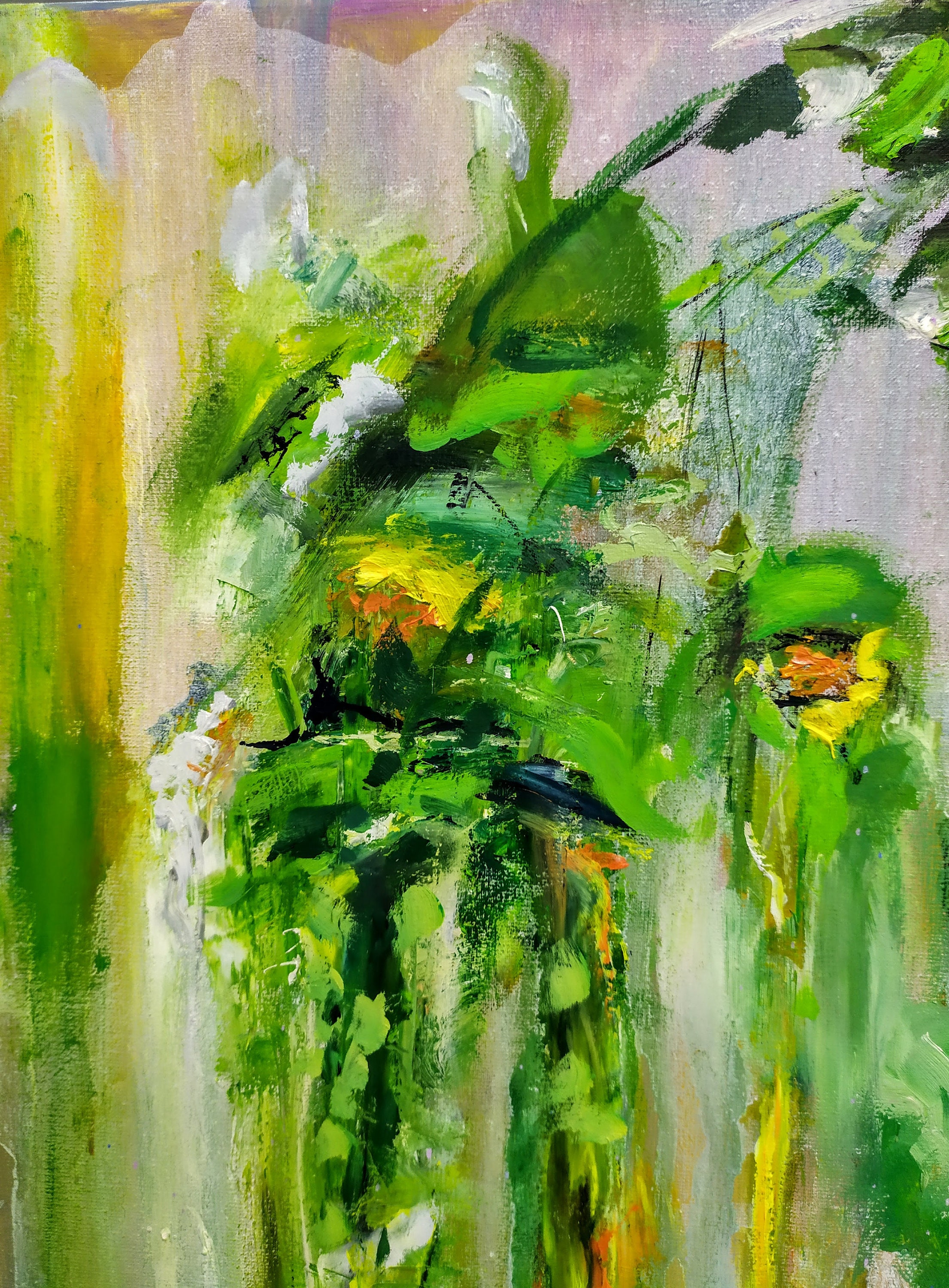 Roses Art Contemporary Abstract Flower Art Interior Modern Art Oil ...