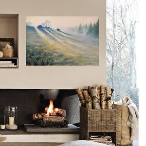 Morning Haze Art Original Oil Painting Minimalist Wall Art ...