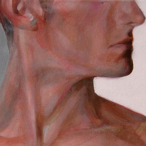 Man Portrait Sensual Art Original Large Wall Art Modern Art Male Couple ...