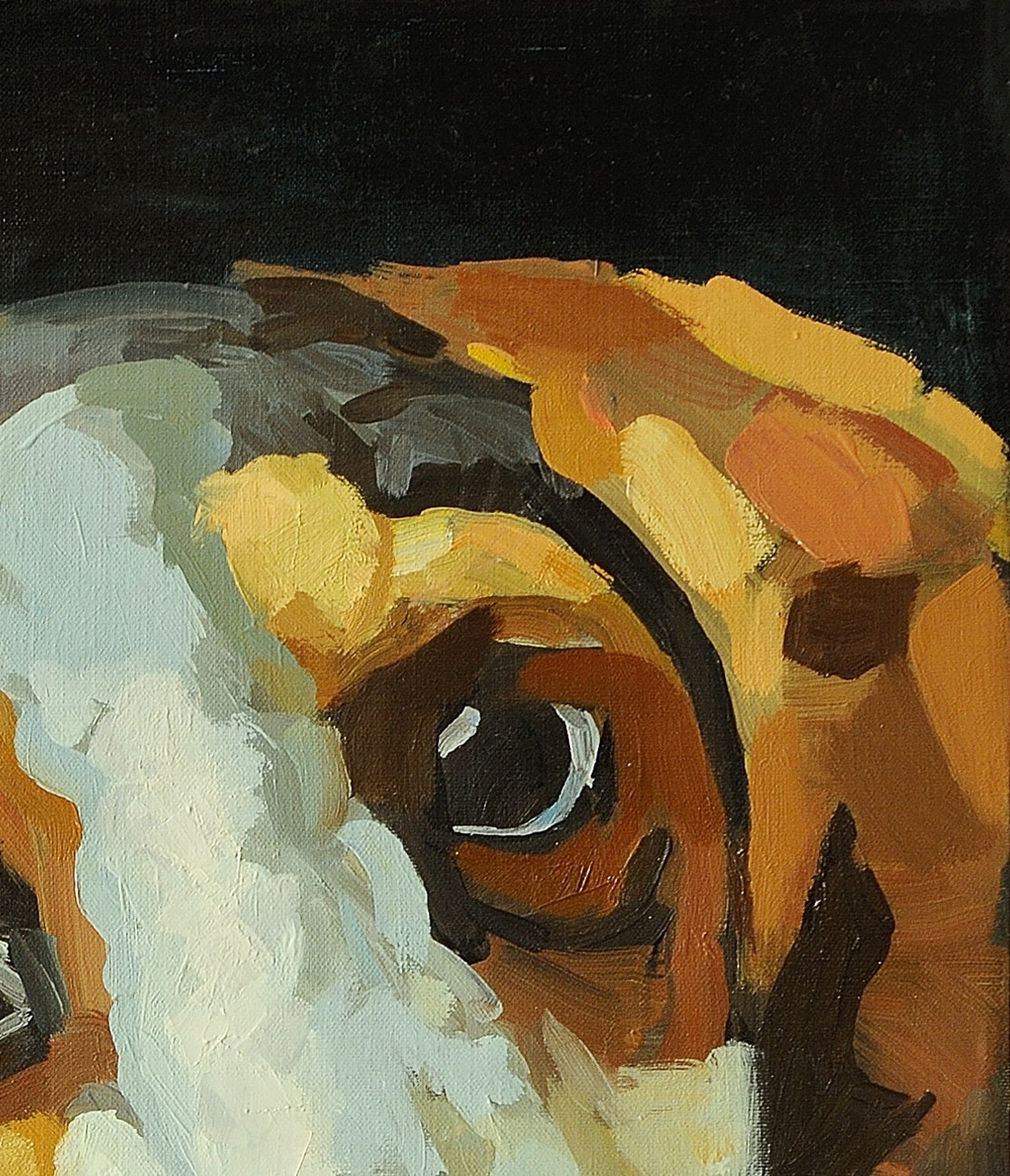 Original Dog Art Funny Oil Painting Puppy Art Dog Wall Art Animal Gift ...