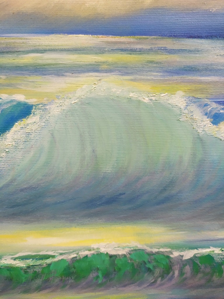Ocean Coastal Beach Art Classical Oil Painting Realism Art Ocean Waves ...