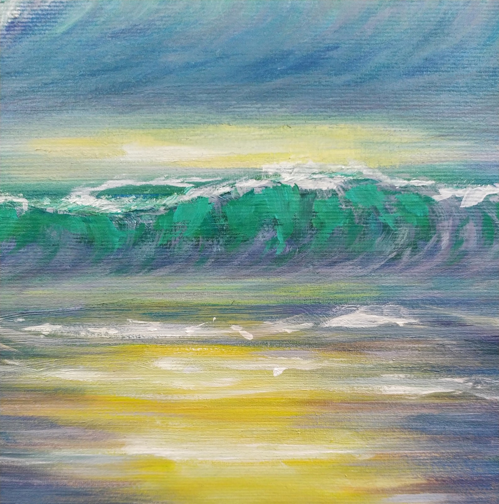 Ocean Coastal Beach Art Classical Oil Painting Realism Art Ocean Waves ...