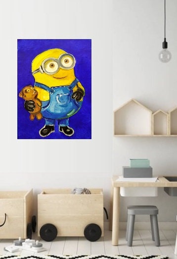 Minions Cartoon Images Cartoon Decor Minion Art Nursery Wall - Etsy
