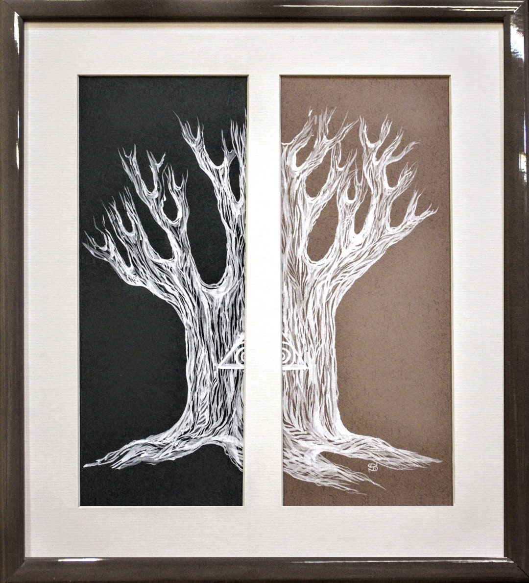 Abstract Tree Artwork Eye of Providence Original Graphic Drawing on ...