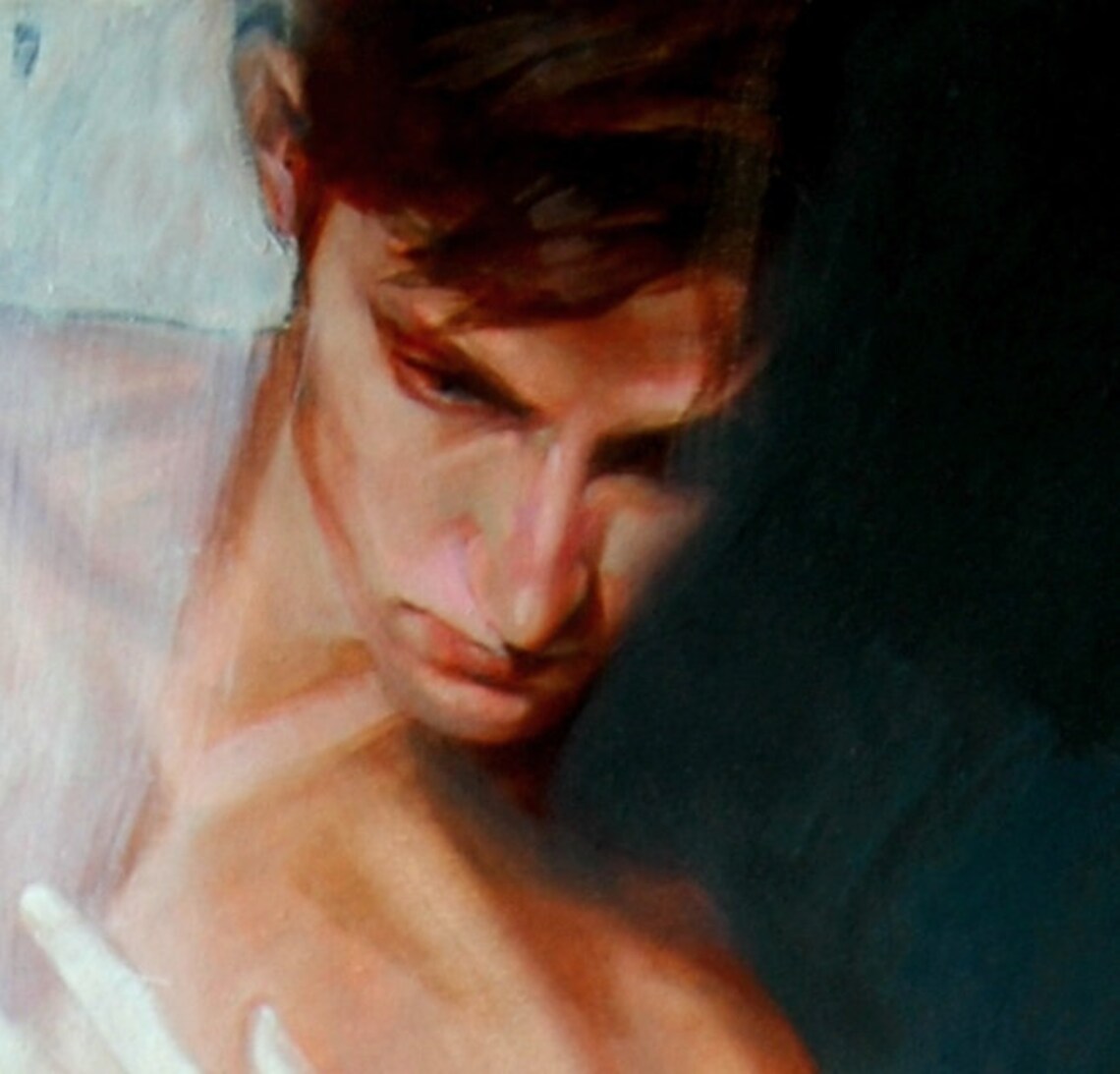 Male Couple Original Painting on Canvas Modern Large Art Male | Etsy