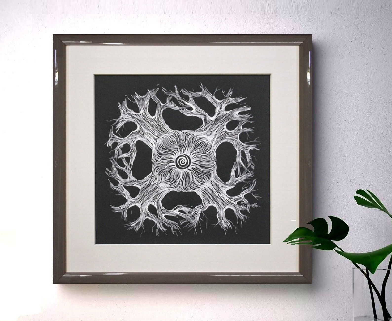 Drawing for Meditation Abstract Art Spiral of Life Original - Etsy