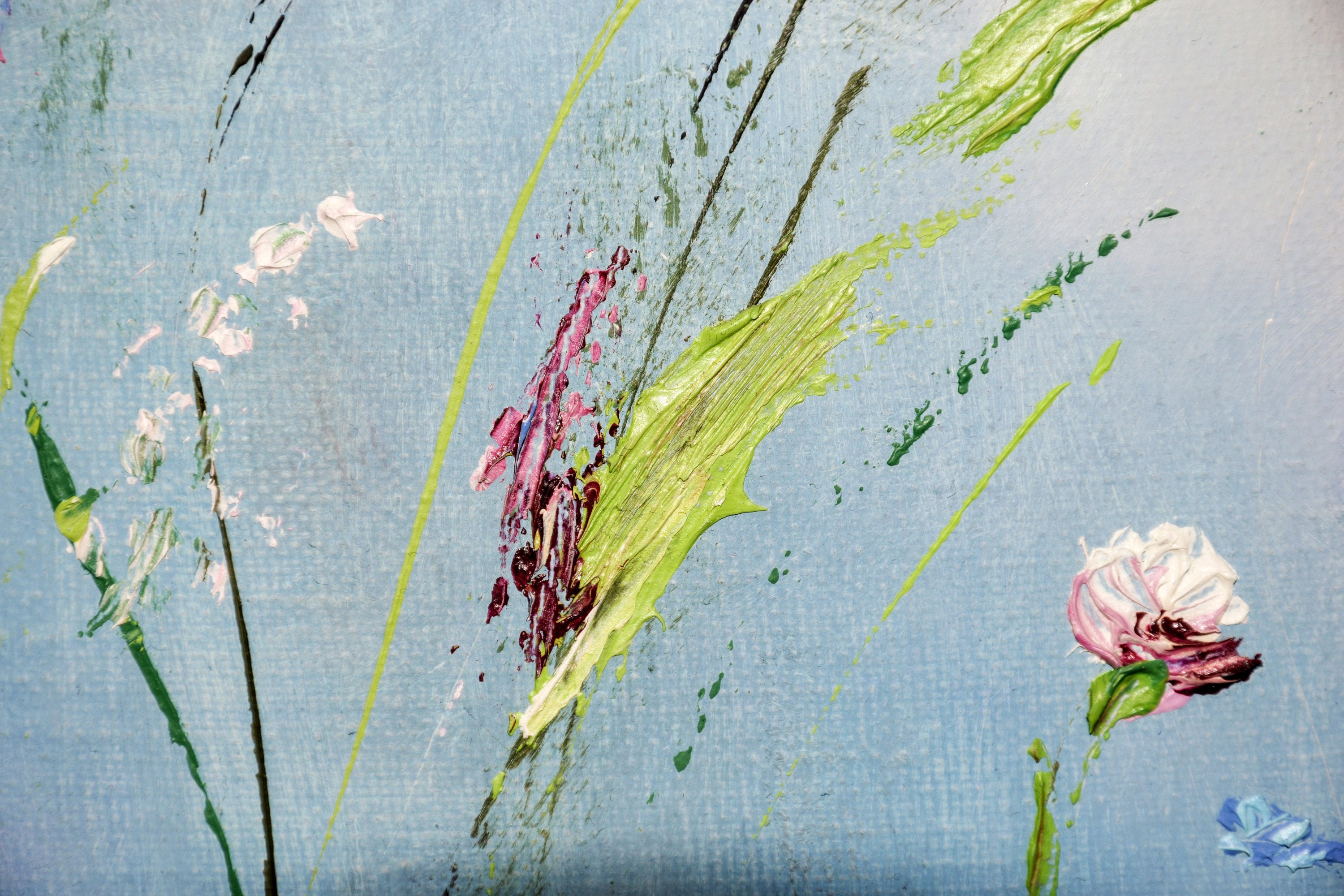 Meadow Flowers Art Abstract Wildflowers Painting Palette Knife - Etsy