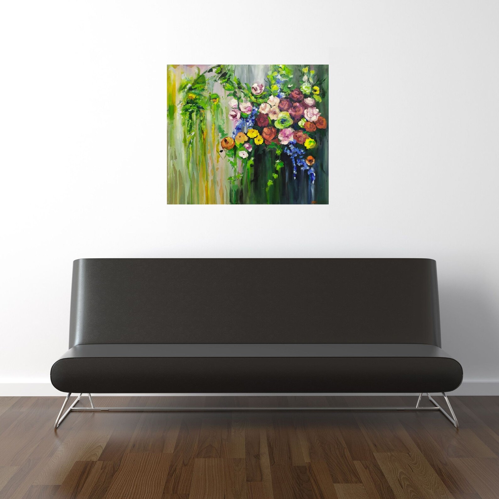 Roses Art Contemporary Abstract Flower Art Interior Modern Art Oil ...