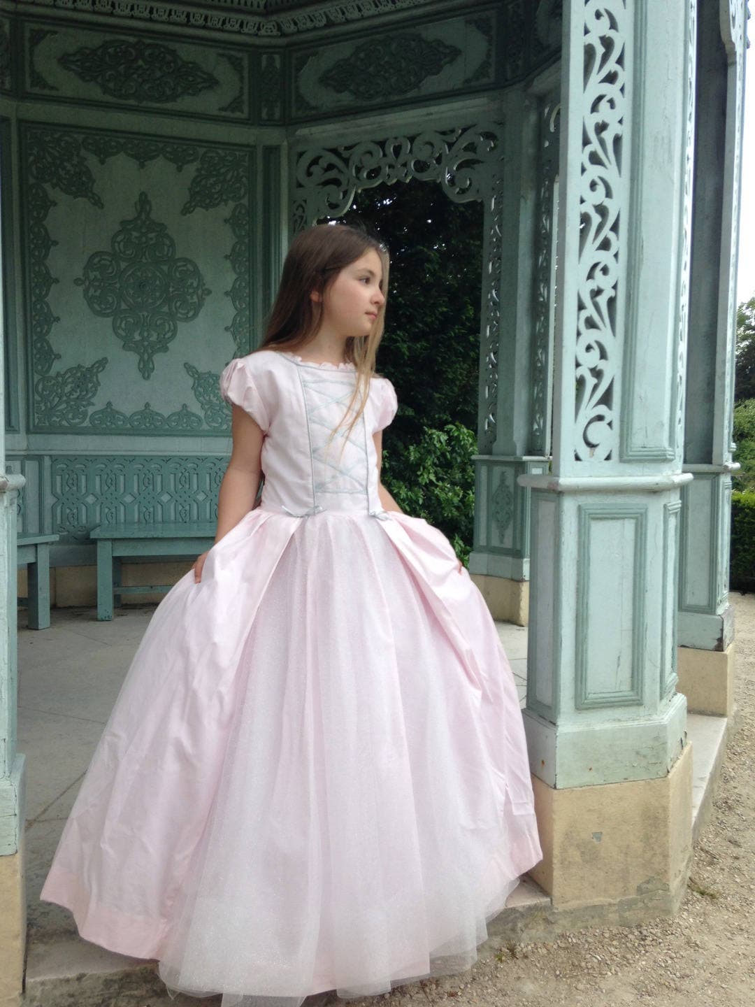 Princess Costume, Princess Dress for Girls in Powder Pink Cotton ...