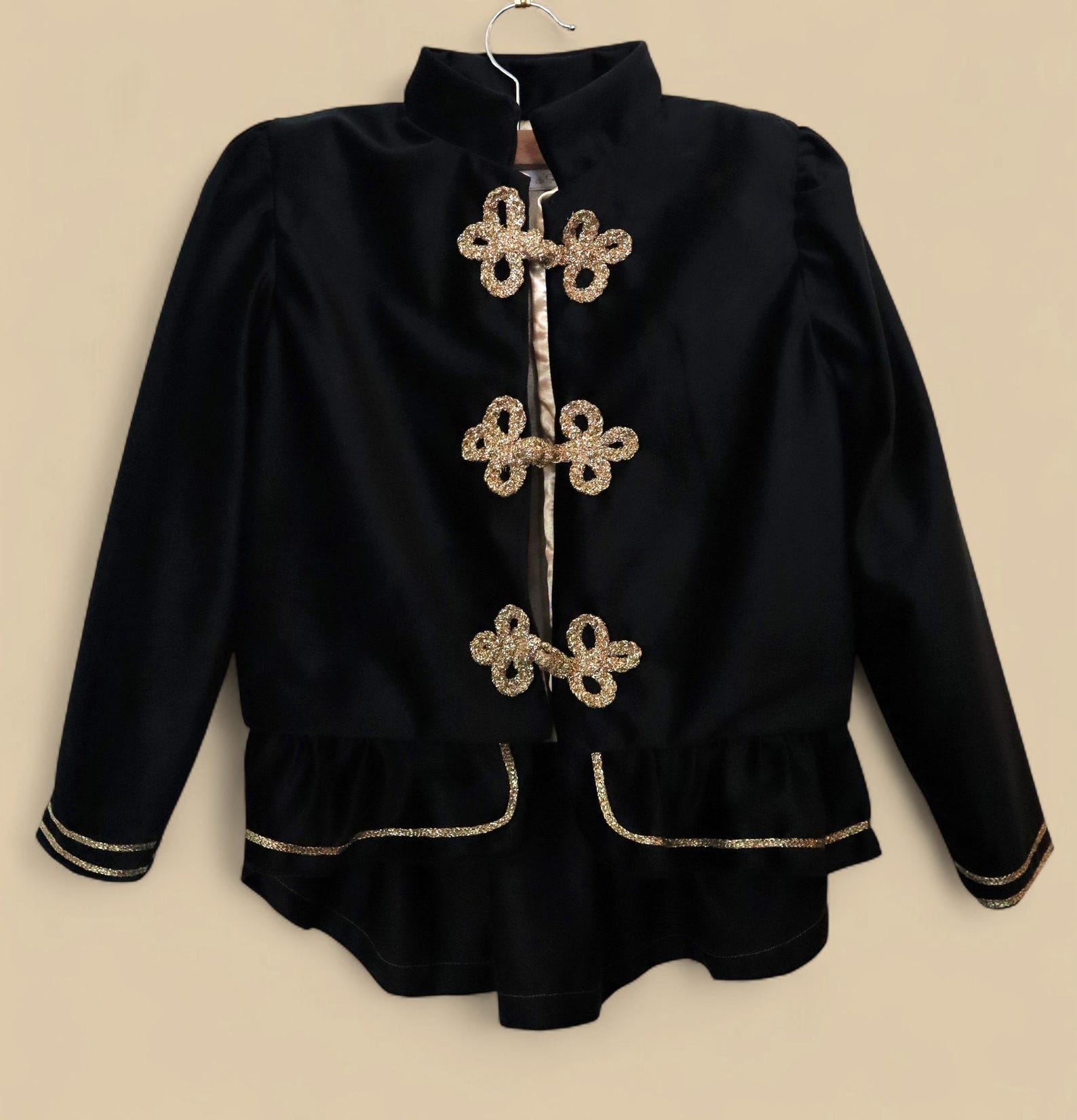 Black Velvet Nutcracker Jacket - Handmade Christmas Costume - Children ...