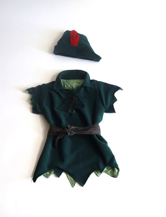 Peter Pan Costume Tunic and Hat Handmade - Etsy UK