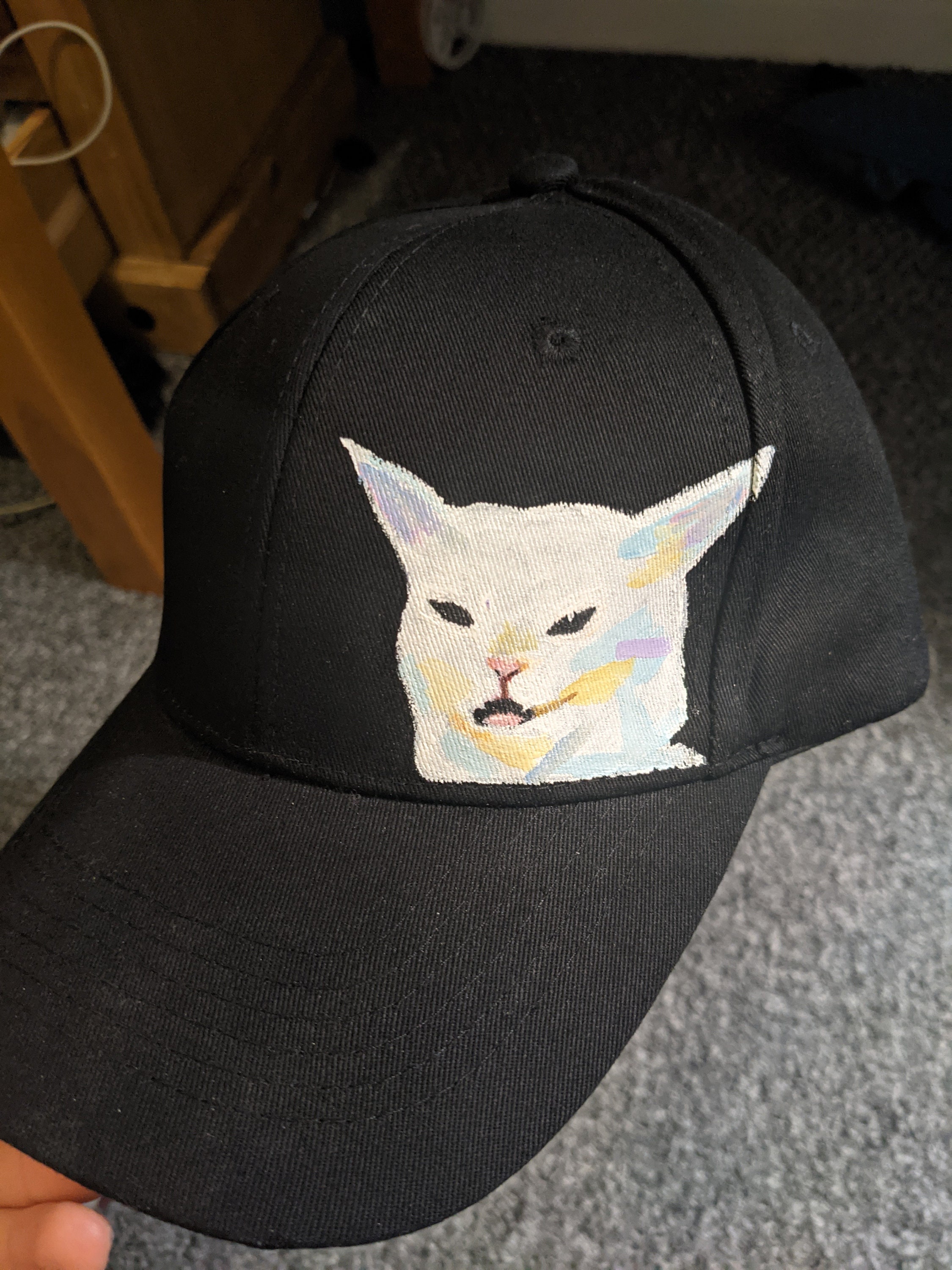 Table Cat Meme Cap - Etsy