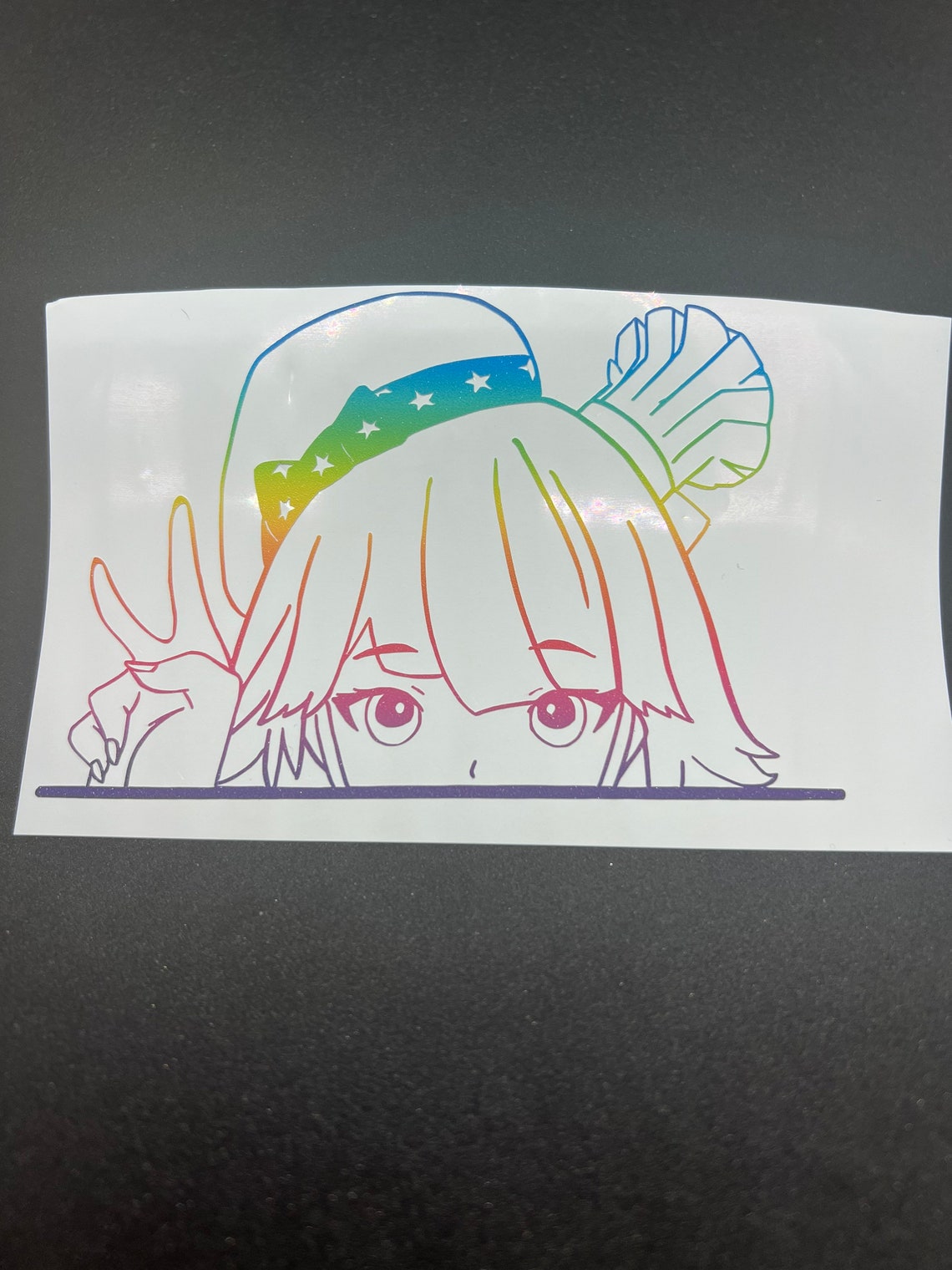 Hololive Holomyth Inspired Vinyl Car Peeking Sticker Ninomae - Etsy