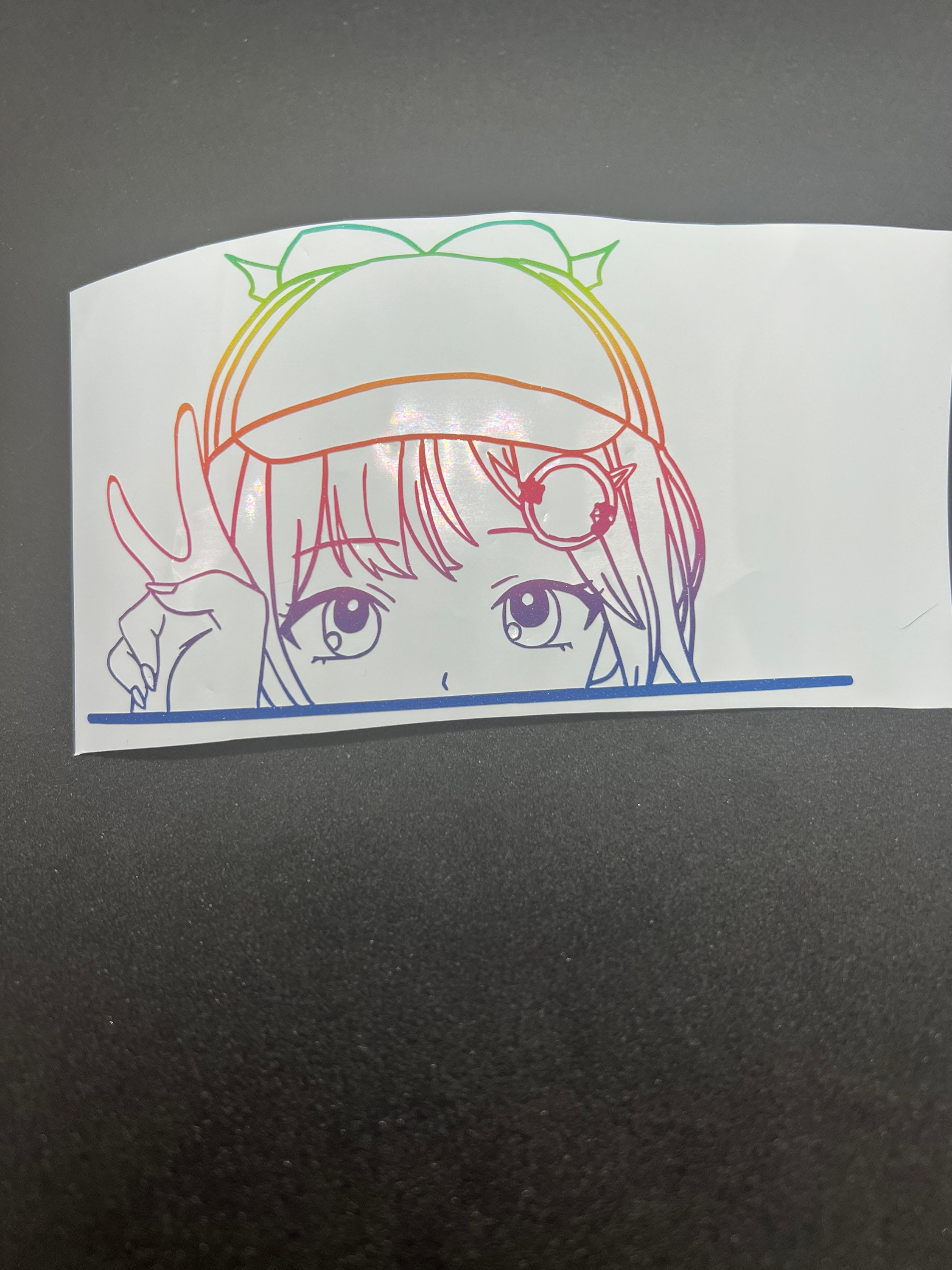 Hololive Holomyth Inspired Vinyl Car Peeking Sticker Ninomae - Etsy