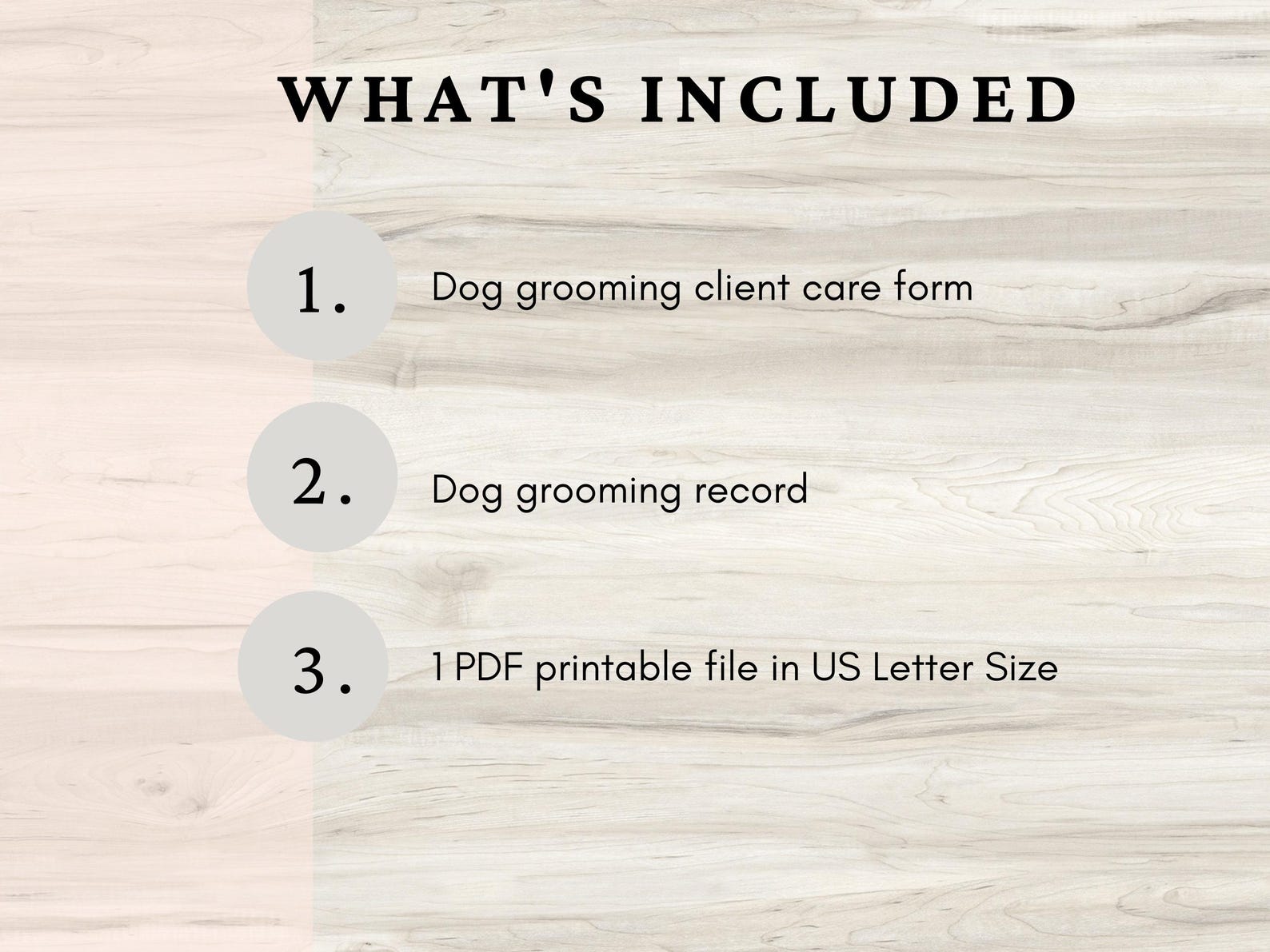 Dog Grooming Form Template |printable Pet Grooming Record Sheet |2-page ...