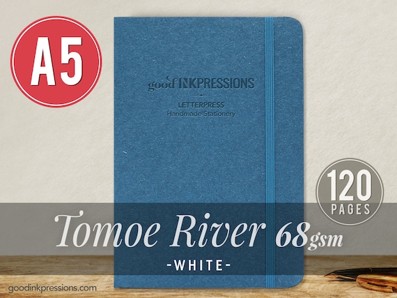 120 Pg TOMOE RIVER WHITE 68gsm Notebook Xmas Gift A5 - Etsy