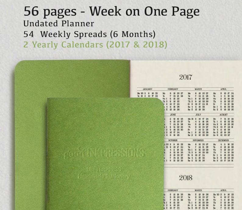 Weekly Planner Kiwi Traveller's Notebook 12 Colours - Etsy