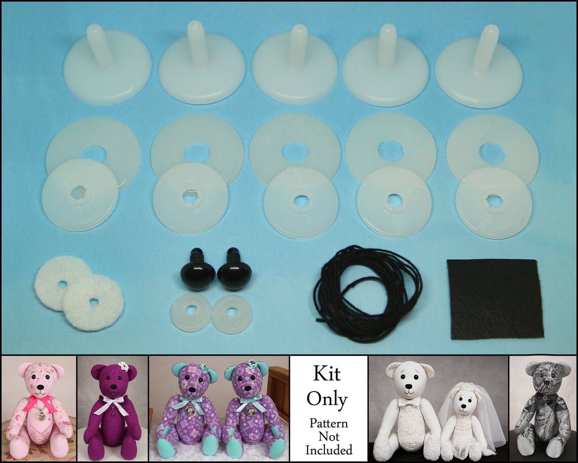 Memory Bear Kit: Joints, Eyes, Thread, Nose (pattern NOT Included) - Etsy