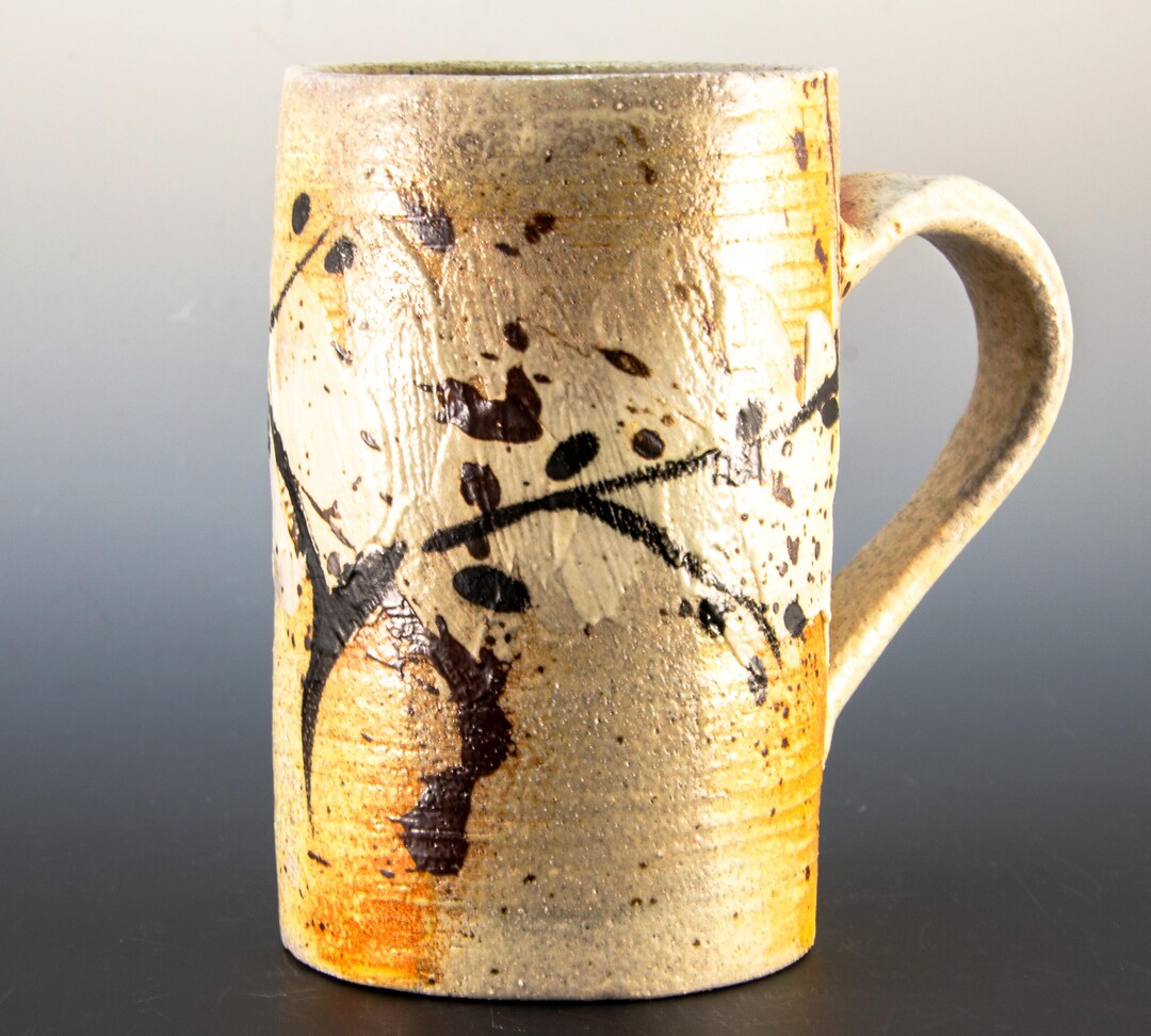 Handmade Soda Fired Colorful Abstract Patterned Coffee Mug - Etsy