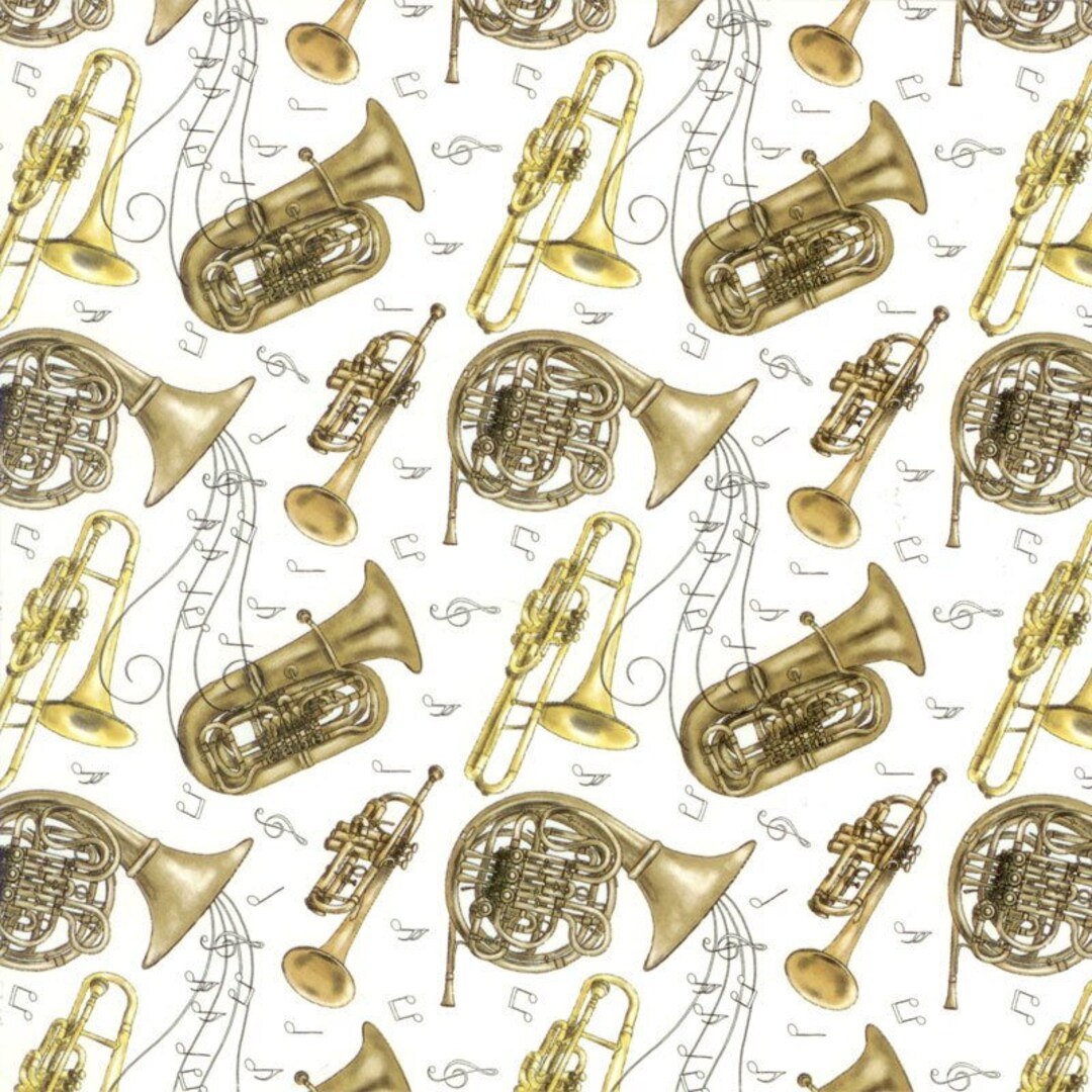 Brass Instruments Ceramic Decal, Glass Fusing Decal, Waterslide Decal ...