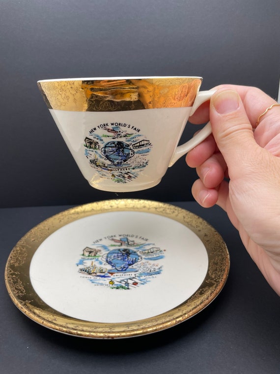 Vintage New York World's Fair Tea Cup and Saucer Set Circa - Etsy