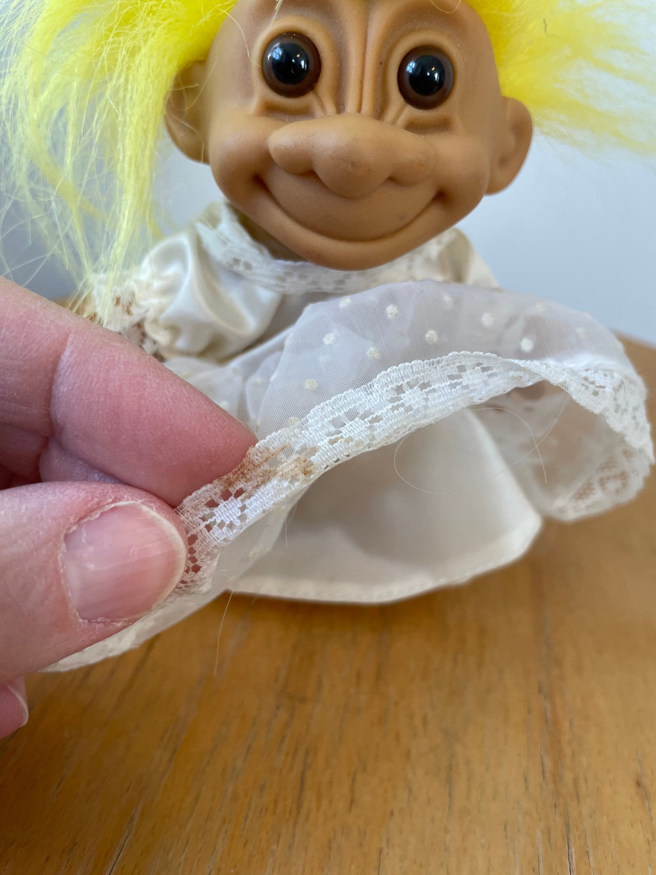 Vintage 90s Bride Troll With Yellow Hair and Bridal Gown / Russ Berrie ...