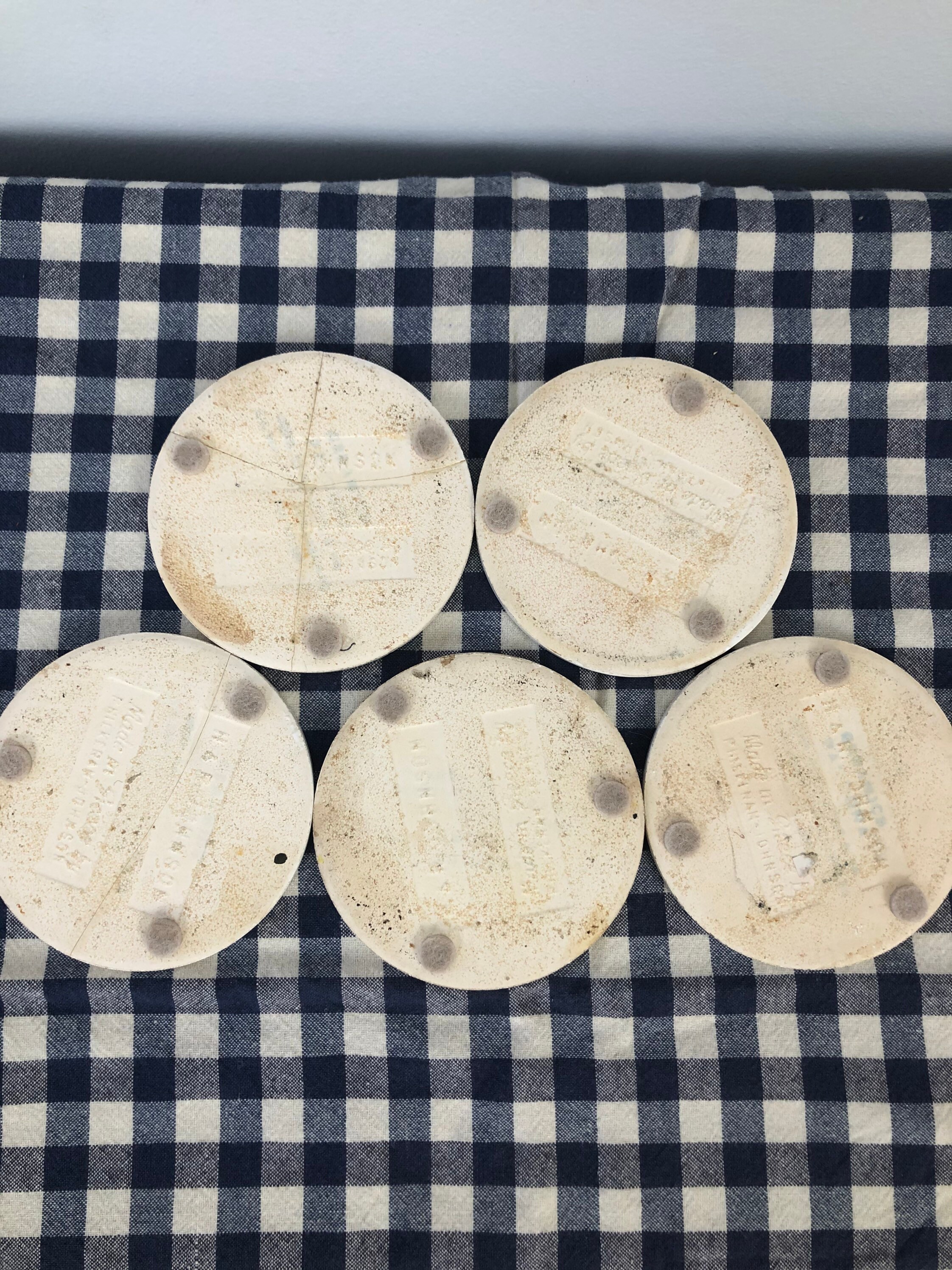 Vintage Greek Ceramic Coasters / Set of 5 H & R Johnson Made | Etsy