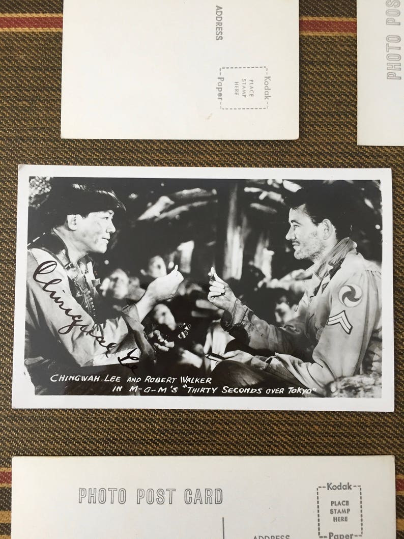 Signed Chingwah Lee Film Postcards, Vintage Movie Star Photos (set of 5 ...
