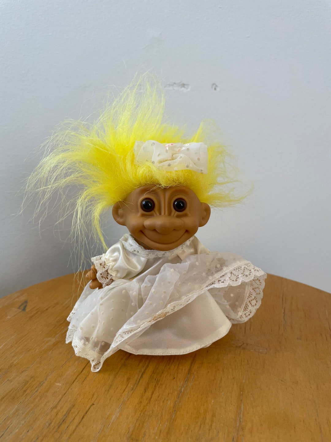 Vintage 90s Bride Troll With Yellow Hair and Bridal Gown / Russ Berrie ...