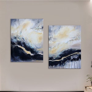 LIGHT AND SHADOW, Large Original Ready to Hang Paintings, Textured ...