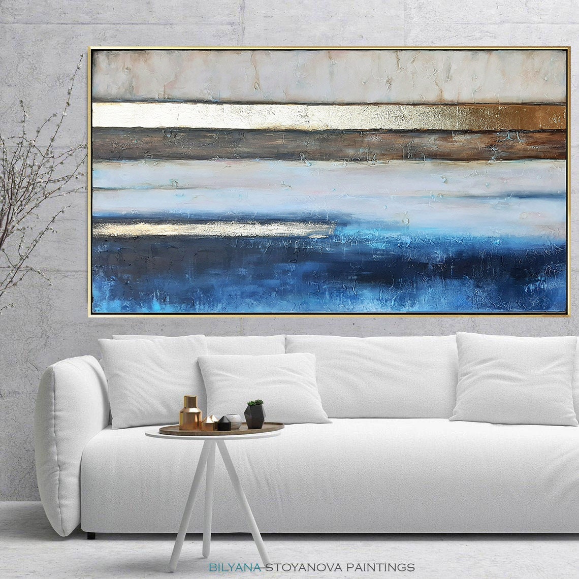 Late Summer Large Horizontal Contemporary Painting | Etsy