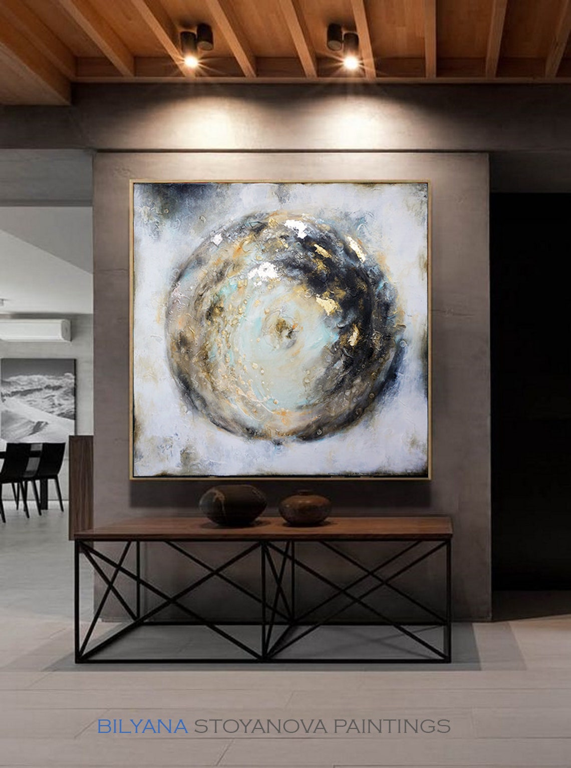 Circle of Balance Large Contemporary Painting Zen Textured - Etsy