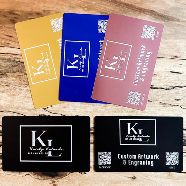 Laser Engraved Metal Business Cards - Etsy