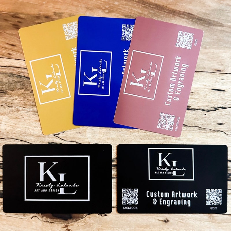 Laser Engraved Metal Business Cards - Etsy