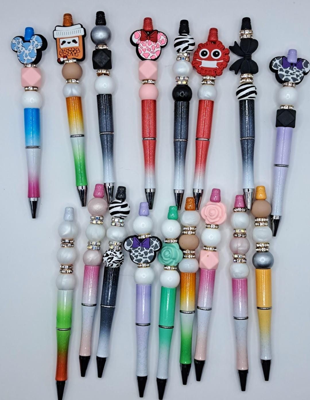 Handcrafted Beaded Pens With Fun Toppers - Etsy
