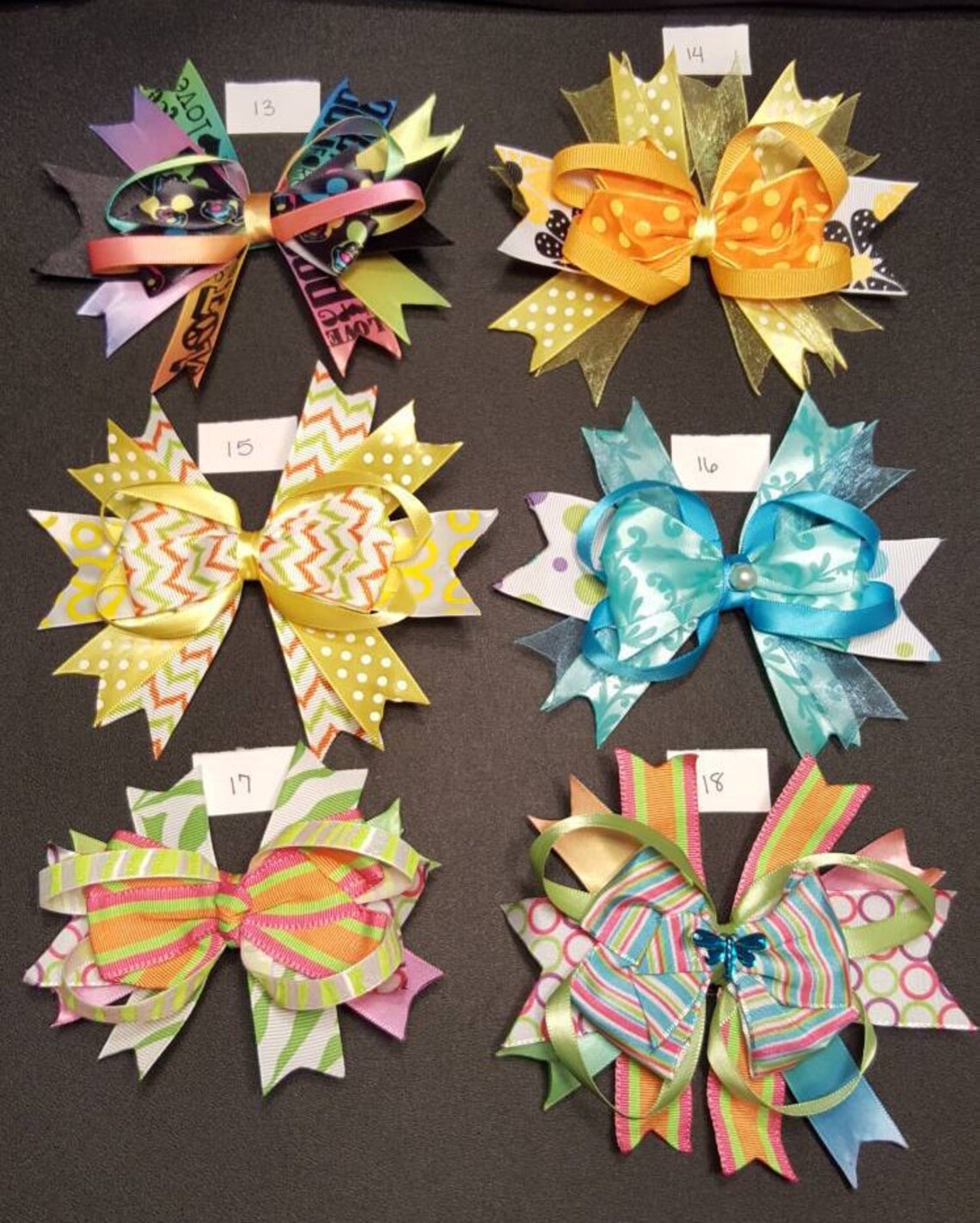 Medium Boutique Hair Bow With Spikes - Etsy